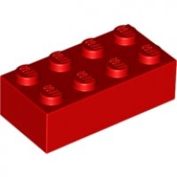 LEGO Steen 2x4 ROOD (100 stuks) | Stenen | LEGO Onderdelen | BRICKshop ...