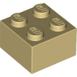 LEGO Brick 2x2 TAN (100 pcs) | BRICKshop - LEGO en DUPLO specialist