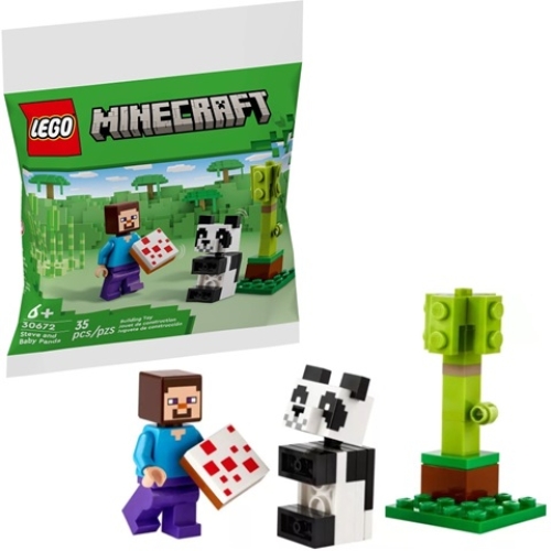 LEGO 30672 Steve and Baby Panda (Polybag) | 5702017567440 | BRICKshop ...