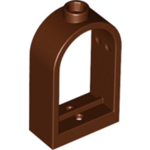 LEGO Frame 1x2x2 2/3 with Round Top BROWN (100 pcs) | Windows and Doors ...
