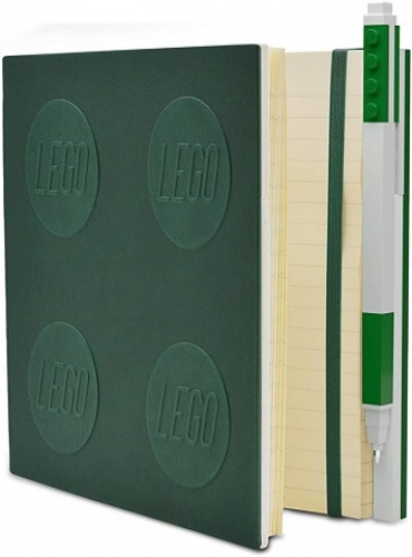 LEGO Notebook Deluxe with Pen DARK GREEN | 4895028524432 | BRICKshop ...