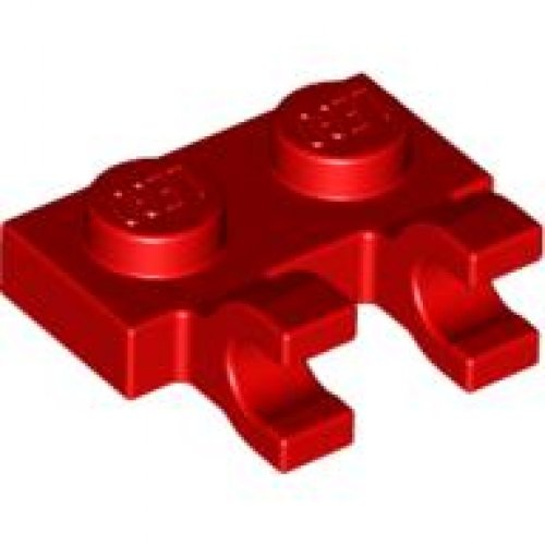 LEGO Plate 1x2 with Clips Horizontal RED (100 pcs) | Plates | LEGO ...