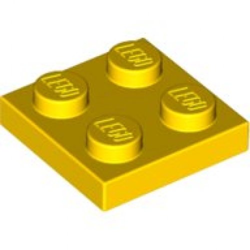 LEGO Plate 2x2 YELLOW (100 pcs) | BRICKshop - LEGO en DUPLO specialist