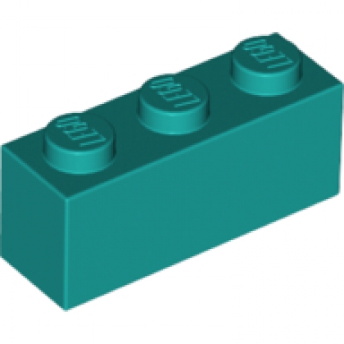 LEGO Steen 1x3 DONKERTURQUOISE (100 stuks) | BRICKshop - LEGO en DUPLO ...