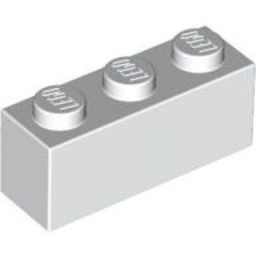 LEGO Brick 1x3 WHITE (100 pcs) | BRICKshop - LEGO en DUPLO specialist