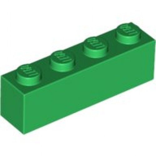 LEGO Brick 1x4 GREEN (100 pcs) | BRICKshop - LEGO en DUPLO specialist