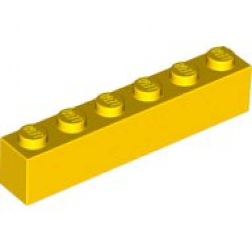 LEGO Brick 1x6 YELLOW (100 pcs) | BRICKshop - LEGO en DUPLO specialist