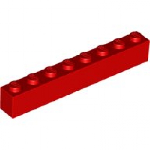 LEGO Steen 1x8 ROOD (100 stuks) | Stenen | LEGO Onderdelen | BRICKshop ...