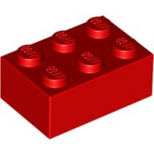 LEGO Brick 2x3 RED (100 pcs) | BRICKshop - LEGO en DUPLO specialist