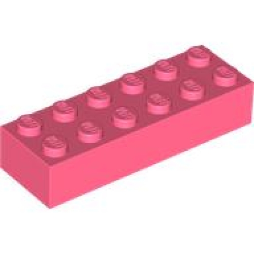 LEGO Brick 2x6 CORAL (100 pcs) | BRICKshop - LEGO en DUPLO specialist