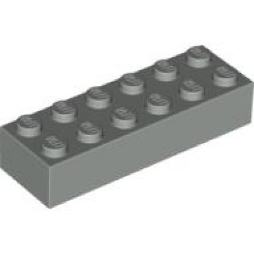 LEGO Brick 2x6 LIGHT GRAY (100 pcs) | BRICKshop - LEGO en DUPLO specialist