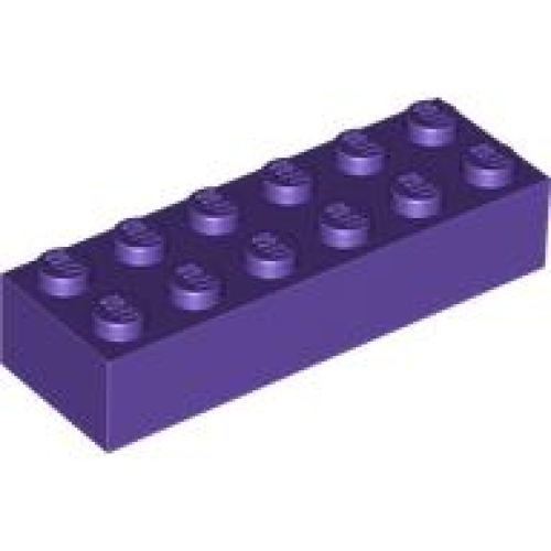 LEGO Brick 2x6 DARK PURPLE (100 pcs) | Bricks | LEGO Parts | BRICKshop ...