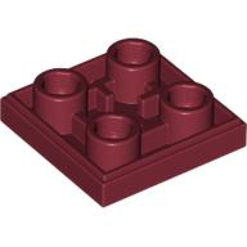 LEGO Tile 2x2 Inverted DARK RED (100 pcs) | BRICKshop - LEGO en DUPLO ...